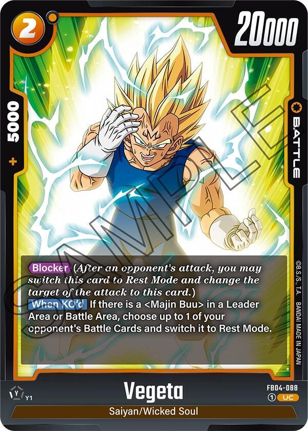 Vegeta - FB04-088 - Ultra Limit - Dragon Ball Super: Fusion World ...