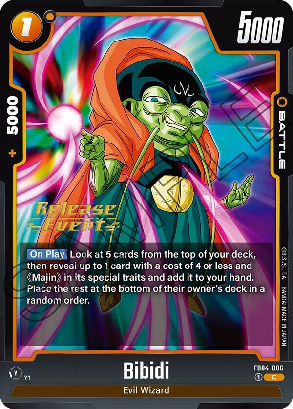Bibidi - Ultra Limit Release Event Cards - Dragon Ball Super: Fusion ...