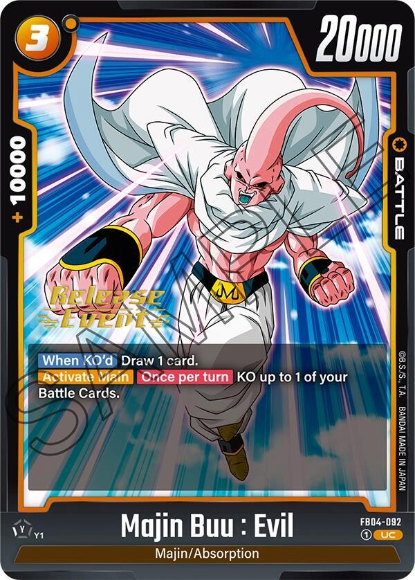 Majin Buu : Evil - FB04-092 - Ultra Limit Release Event Cards - Dragon ...