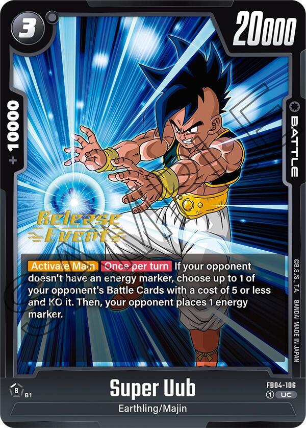 Super Uub - Ultra Limit Release Event Cards - Dragon Ball Super: Fusion ...