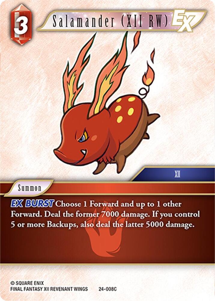Salamander (XII RW) EX - Hidden Legends - Final Fantasy TCG