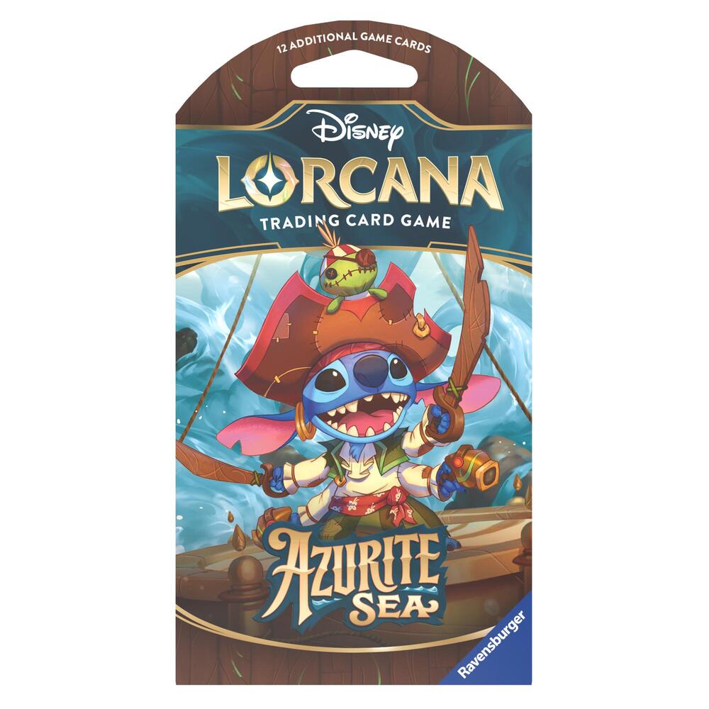 Disney Lorcana: Azurite Sea Sleeved Booster Pack - Azurite Sea - Disney ...