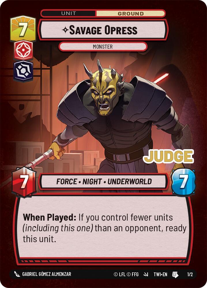 Savage Opress - Monster - Judge Promos - Star Wars: Unlimited