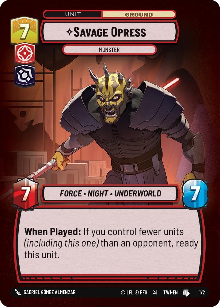 Savage Opress - Monster - Organized Play Promos - Star Wars: Unlimited ...