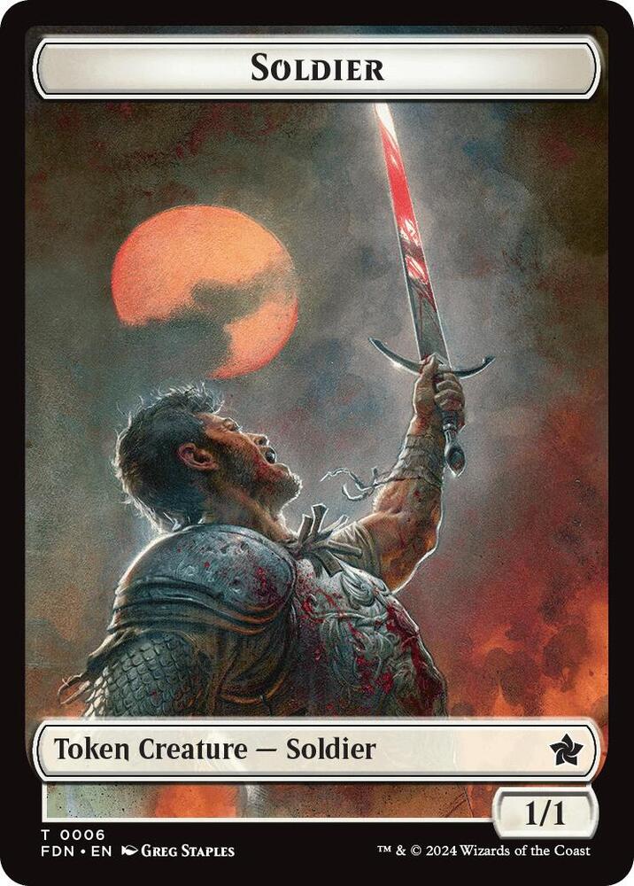 Soldier // Faerie Double-Sided Token - Foundations - Magic: The Gathering