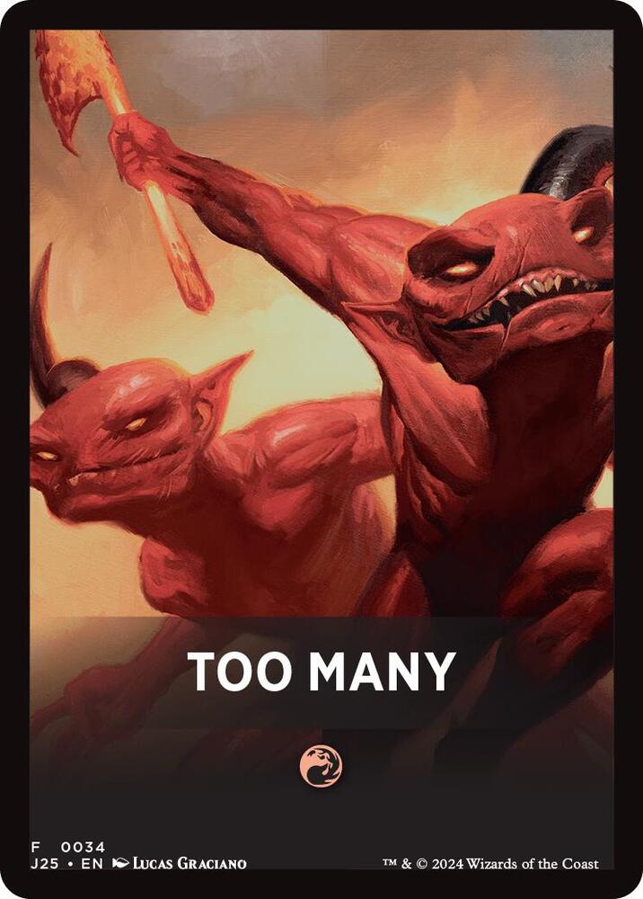 Too Many Theme Card - Foundations Jumpstart - Magic: The Gathering ...