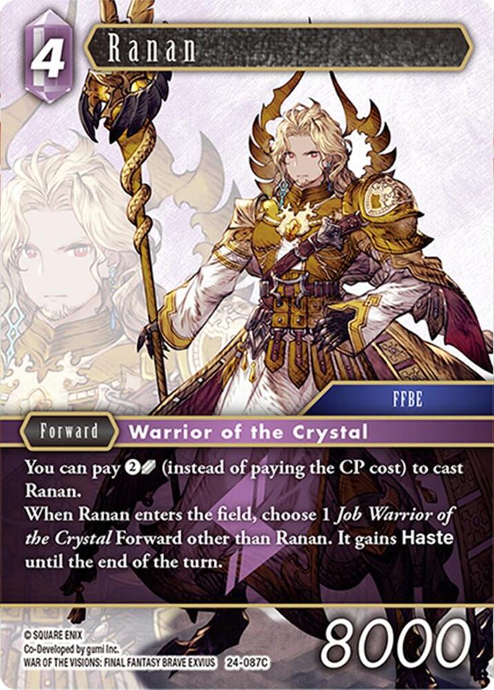 Ranan - Hidden Legends - Final Fantasy TCG - TCGplayer.com