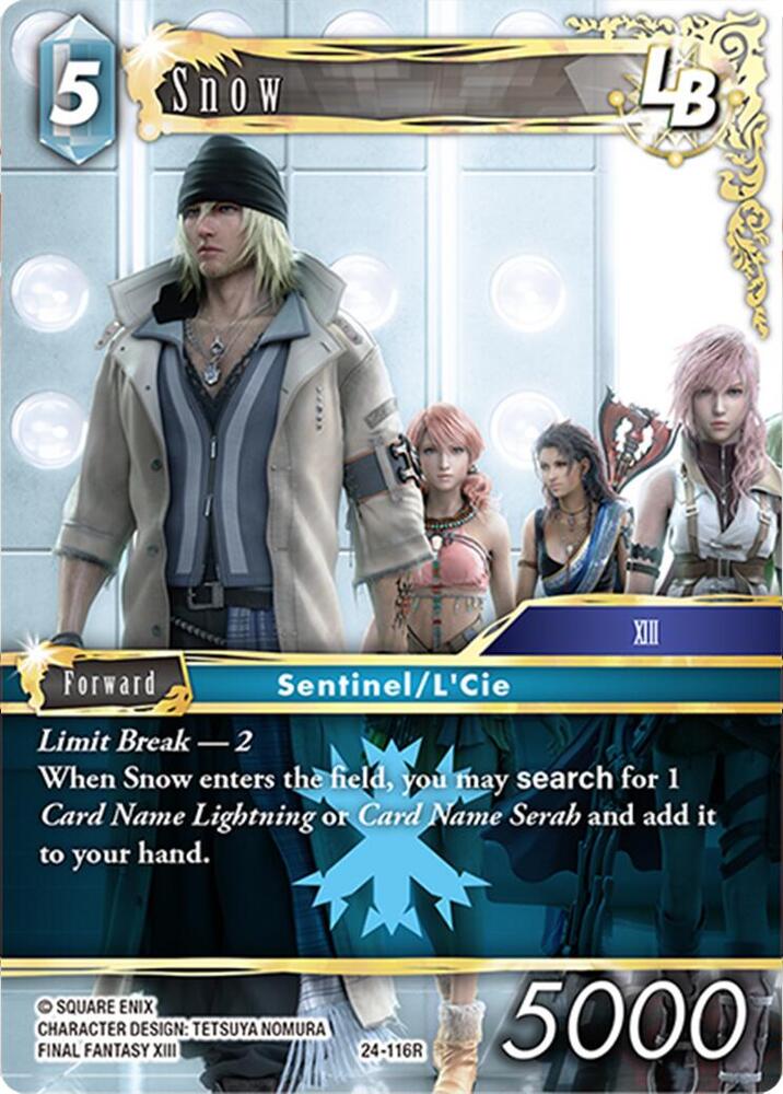 Snow - Hidden Legends - Final Fantasy TCG