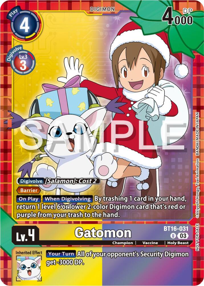 Gatomon (Winter Holiday Event 2024) - Beginning Observer - Digimon Card ...