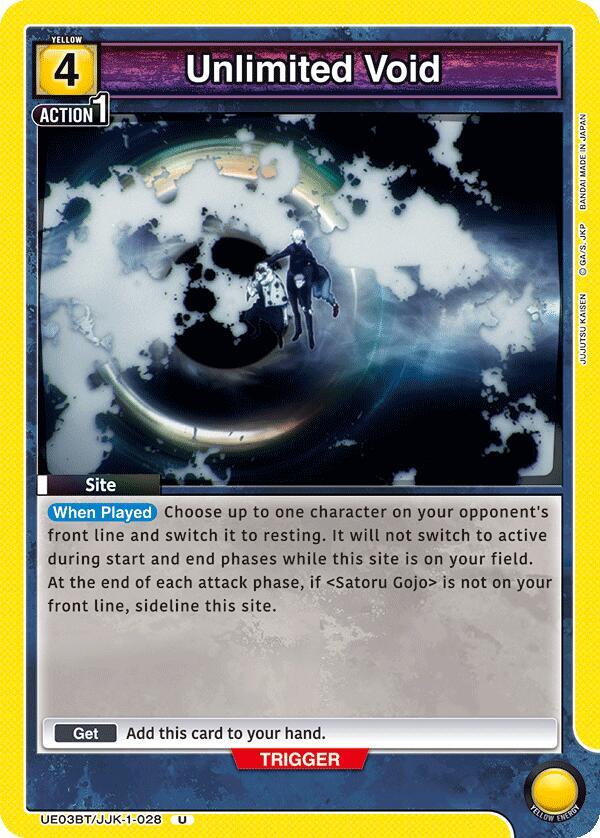 Unlimited Void - UE03BT: Jujutsu Kaisen - Union Arena - TCGplayer.com