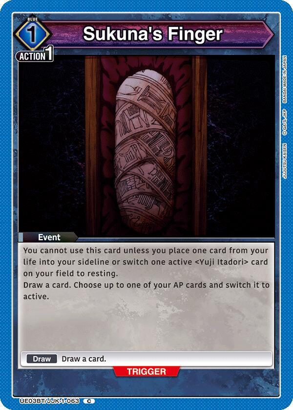 Sukuna's Finger - UE03BT: Jujutsu Kaisen - Union Arena