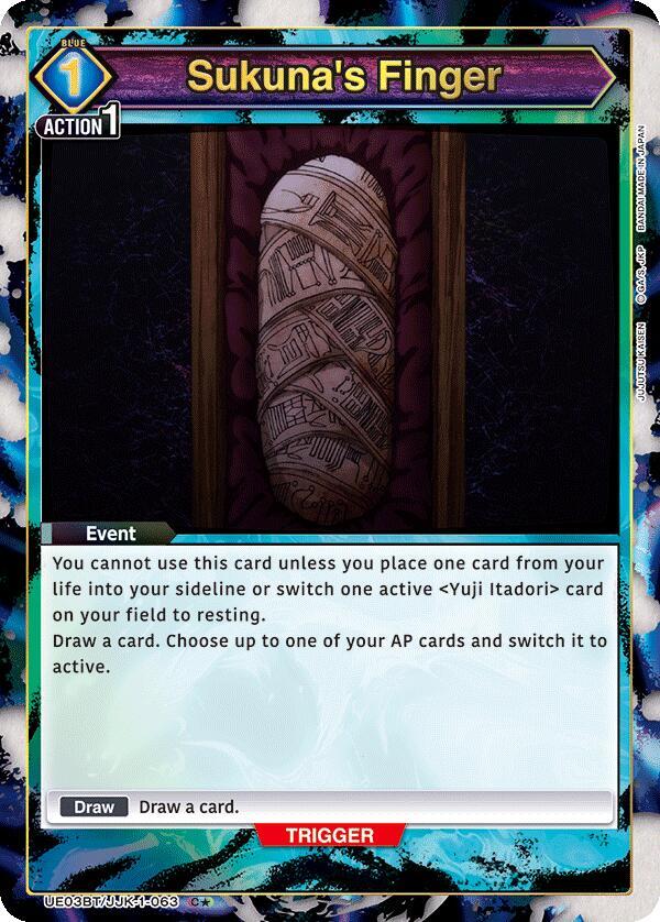 Sukuna's Finger (C*) - UE03BT: Jujutsu Kaisen - Union Arena - TCGplayer.com