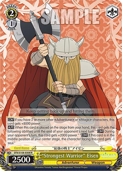 "Strongest Warrior" Eisen - Frieren: Beyond Journey’s End - Weiss ...