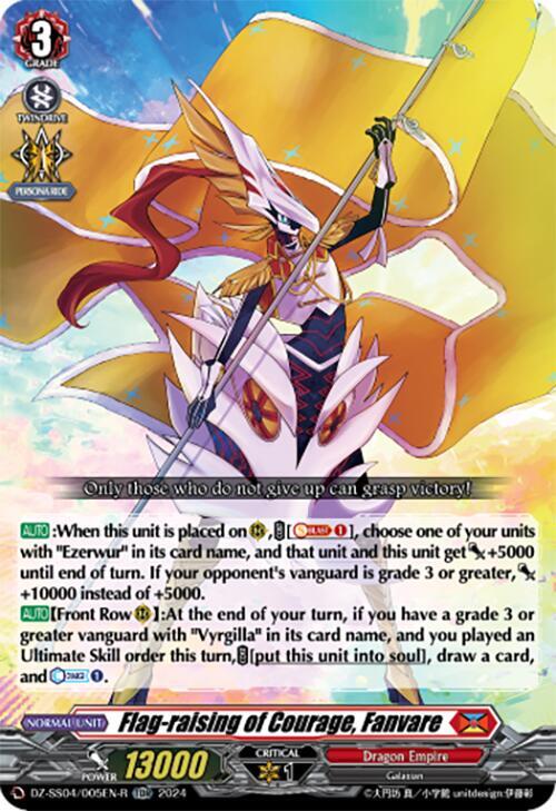Flag-raising of Courage, Fanvare (Foil) - DZ-SS04: Special Series Stardust Blade - Cardfight ...