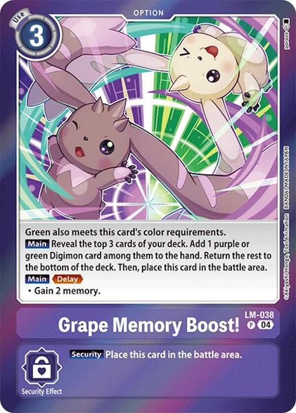 Grape Memory Boost! - Special Limited Set - Digimon Card Game ...