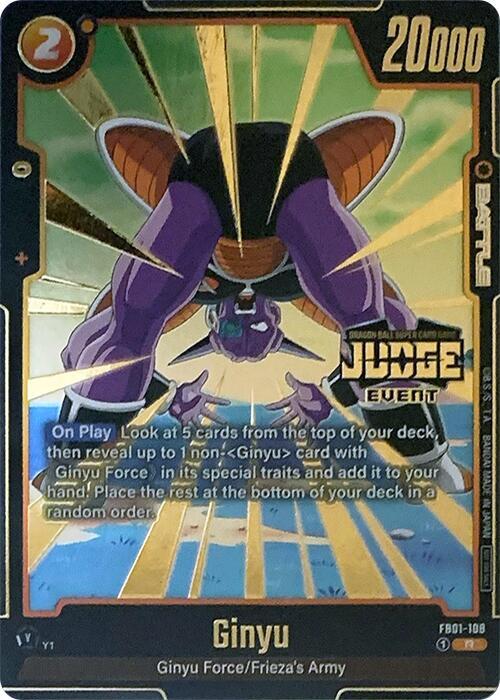Ginyu - FB01-108 (Judge Pack (Event Judge) 01) - Tournament and Championship Promos - Dragon ...
