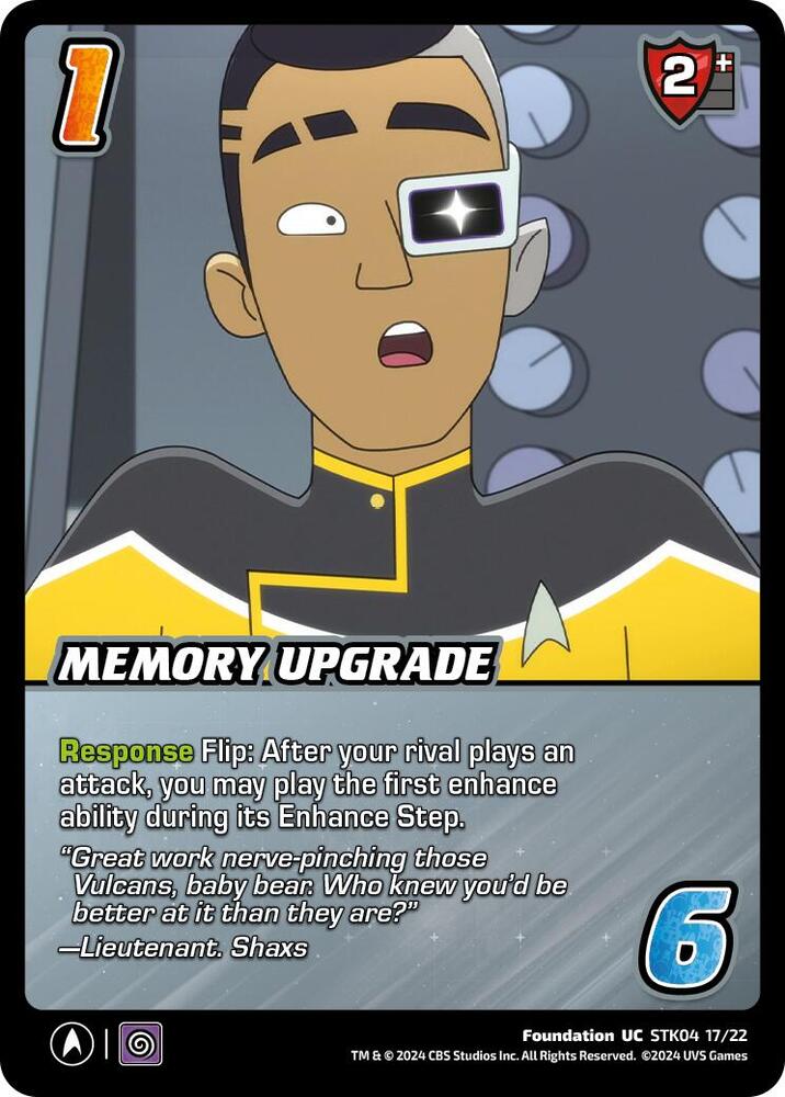 Memory Upgrade - Challenger Series: Star Trek: Lower Decks - UniVersus - TCGplayer.com