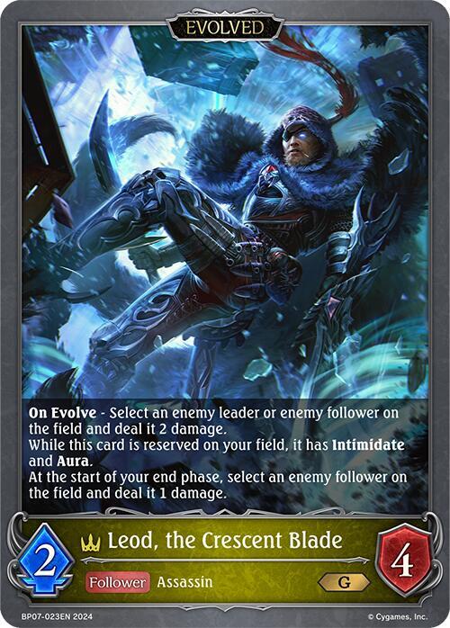 Leod, the Crescent Blade (Evolved) - BP07: Verdant Steel - Shadowverse: Evolve