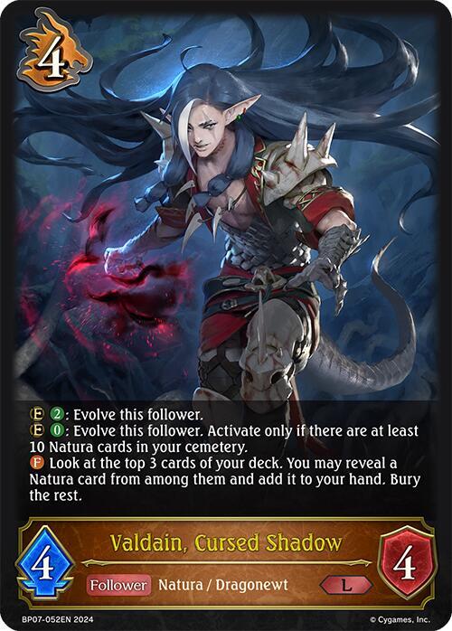 Valdain, Cursed Shadow - BP07: Verdant Steel - Shadowverse: Evolve ...