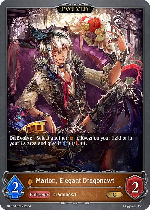 Marion, Elegant Dragonewt (Evolved) - BP07: Verdant Steel - Shadowverse ...
