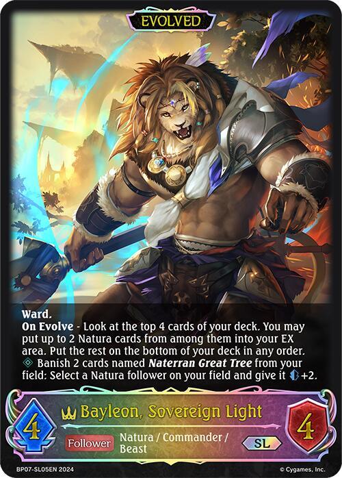 Bayleon, Sovereign Light (Evolved) (SL) - BP07: Verdant Steel - Shadowverse: Evolve