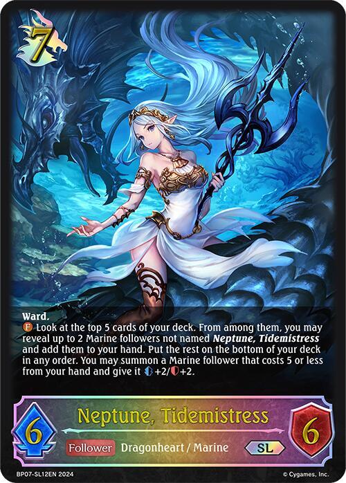 Neptune, Tidemistress (SL) - BP07: Verdant Steel - Shadowverse: Evolve