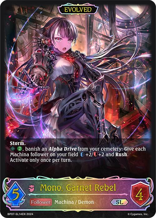 Mono, Garnet Rebel (Evolved) (SL) - BP07: Verdant Steel - Shadowverse: Evolve