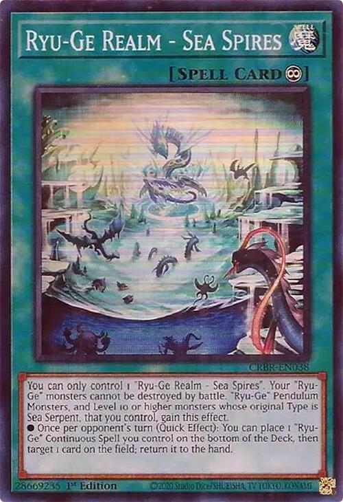 Ryu-Ge Realm - Sea Spires (SR) - Crossover Breakers - YuGiOh ...