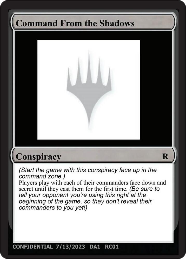 Command From the Shadows - Un-Known Event Playtest Cards - Magic: The ...