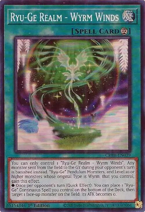 Ryu-Ge Realm - Wyrm Winds (SR) - Crossover Breakers - YuGiOh ...