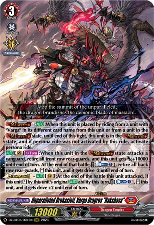 Unparalleled Drekasleif, Varga Dragres "Rakshasa" - DZ-BT05: Omniscient ...
