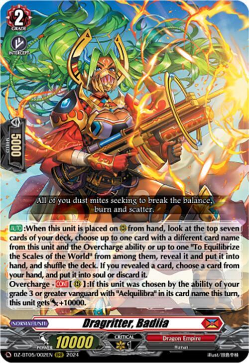 Dragritter, Badiia - DZ-BT05: Omniscient Awakening - Cardfight Vanguard - TCGplayer.com