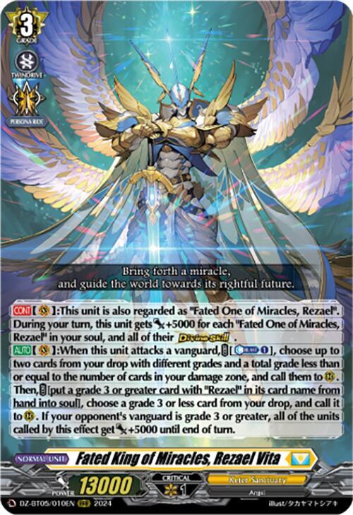 Fated King of Miracles, Rezael Vita - DZ-BT05: Omniscient Awakening ...