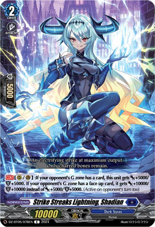 Strike Streaks Lightning, Shadian - DZ-BT05: Omniscient Awakening - Cardfight Vanguard