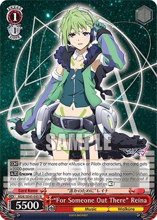 "For Someone Out There" Reina - MACROSS Delta Premium Booster - Weiss ...