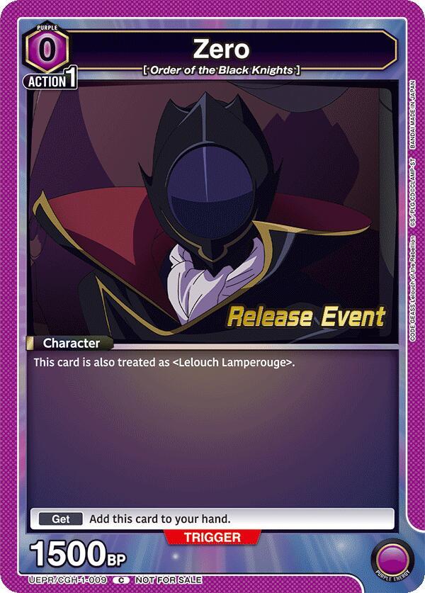 Zero - UE04BT: Code Geass: Lelouch of the Rebellion Release Event Cards ...