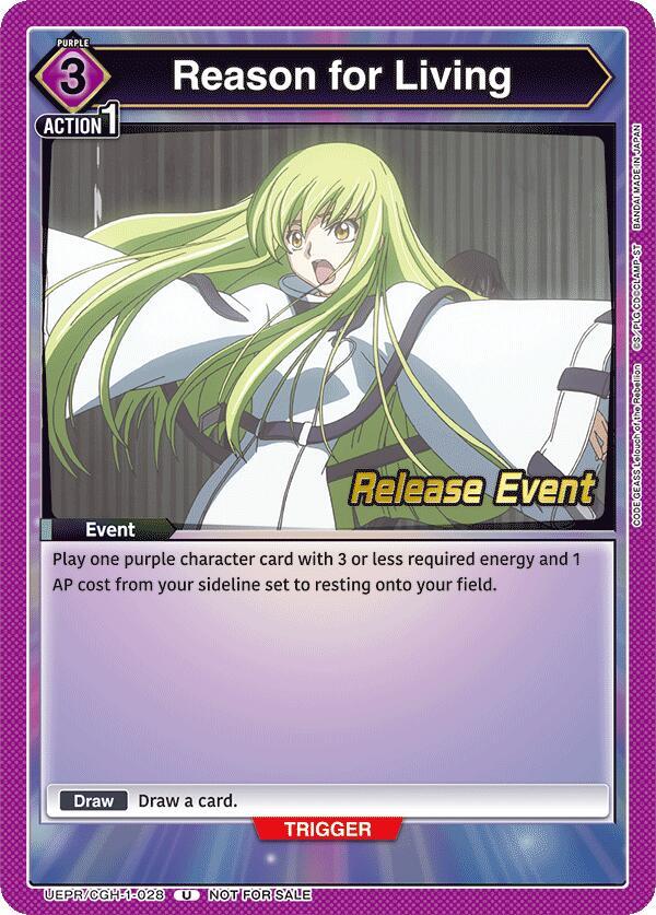 Reason for Living - UE04BT: Code Geass: Lelouch of the Rebellion Release Event Cards - Union Arena