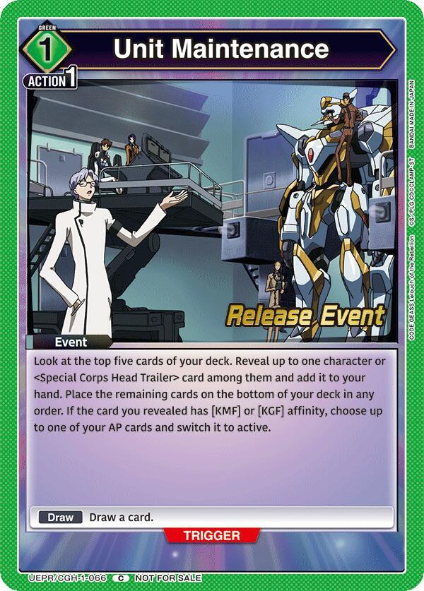 Unit Maintenance - Code Geass: Lelouch of the Rebellion Release Event ...