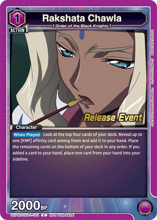 Rakshata Chawla (105) - Code Geass: Lelouch of the Rebellion Release Event Cards - Union Arena