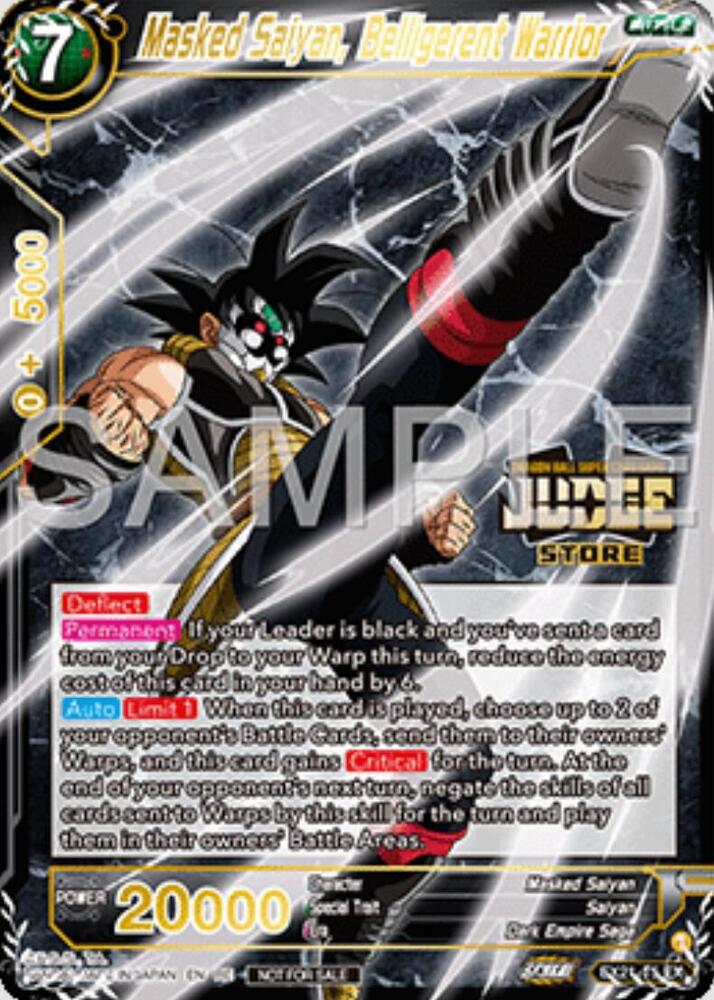 Masked Saiyan, Belligerent Warrior (Judge Pack Vol.16) (Store) - Judge ...