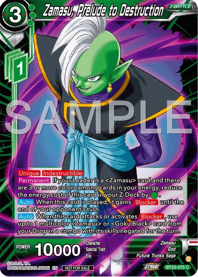 Zamasu, Prelude to Destruction (Championship 2024 Finals Zenkai Pack ...