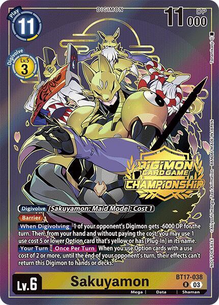 Sakuyamon (Championship 2024 Gold Stamp Card Set) - Secret Crisis - Digimon Card Game ...