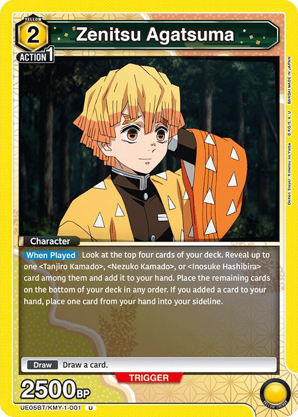 Zenitsu Agatsuma (001) - Demon Slayer: Kimetsu no Yaiba - Union Arena