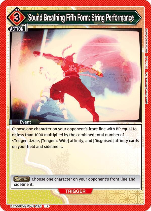 Sound Breathing Fifth Form: String Performance - Demon Slayer: Kimetsu no Yaiba - Union Arena