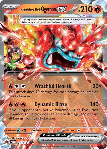 Hearthflame Mask Ogerpon ex - 017/131 - SV: Prismatic Evolutions ...