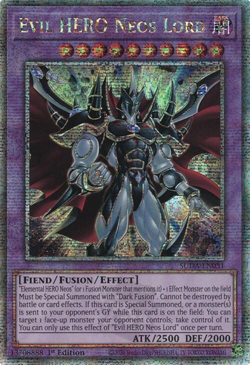 Evil HERO Neos Lord (Quarter Century Secret Rare) - Supreme Darkness ...