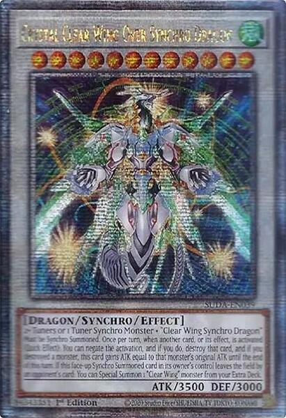 Crystal Clear Wing Over Synchro Dragon (Quarter Century Secret Rare ...