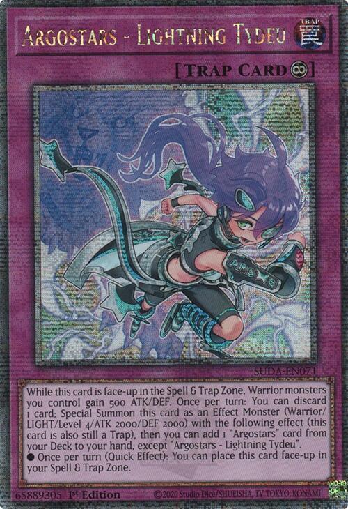 Argostars - Lightning Tydeu (Quarter Century Secret Rare) - Supreme Darkness - YuGiOh ...