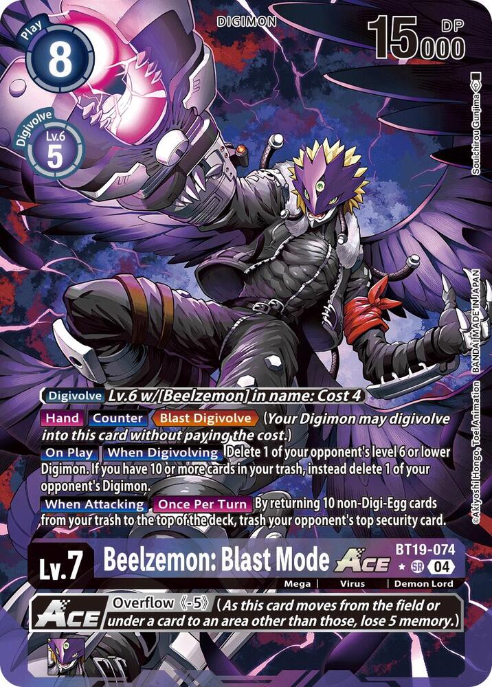 Beelzemon: Blast Mode ACE (Alternate Art) - Release Special Booster 2.5 - Digimon Card Game ...