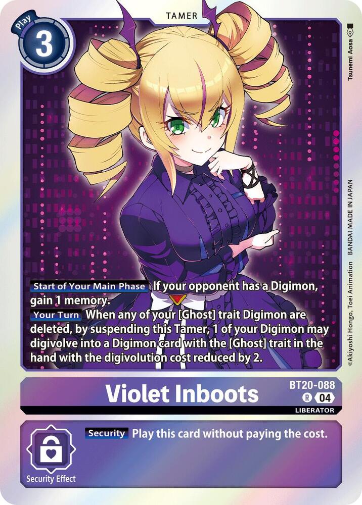 Violet Inboots - BT20-088 - Release Special Booster 2.5 - Digimon Card ...